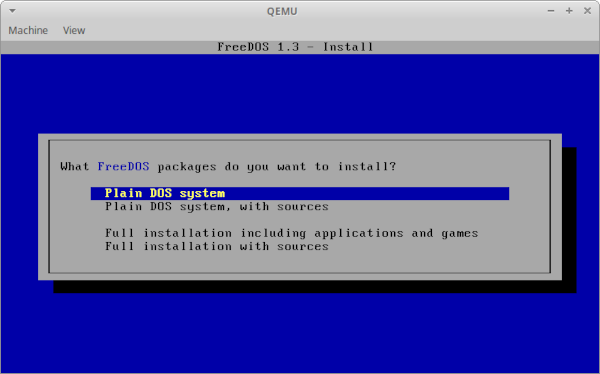 FreeDOS 1.3をQEMU上で動かそう ( 自動化スクリプトで日本語環境やツールも一括導入してみる ) - TORIO's blog